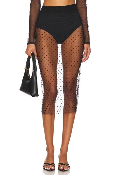 Kiki De Montparnasse Merci Slip Skirt In Black Revolve