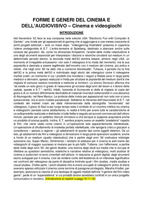 Riassunto Del Libro Cinema E Videogiochi Di Fassone Sintesi Del
