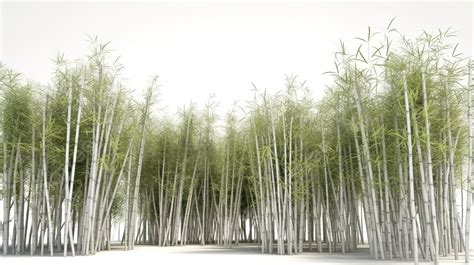 순수한 흰색 배경에 대나무 숲 멋진 3d 렌더링 그림 방지책 여름 정원 녹색 자연 배경 일러스트 및 사진 무료 다운로드