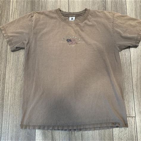 Vintage Style Columbia Sportswear T Shirt With Super Depop