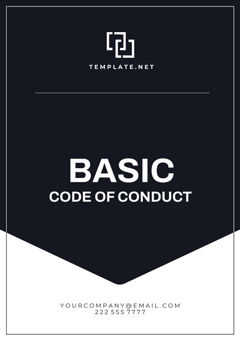 Basic Code Of Conduct Template Edit Online And Download Example