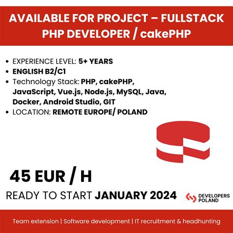 Developers Poland On Linkedin Hiring Phpdeveloper Fullstack Cakephp Techtalent Remotework