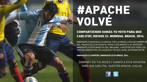 Hinchas Argentinos Lanzan Una Campaña Para Que Tevez Vuelva A La Selección
