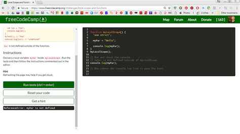 163 Local Scope And Functions The Freecodecamp Forum