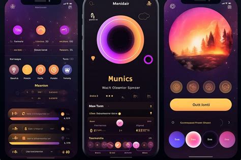 Music Mobile App Ui Kit Premium Ai Generated Image