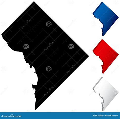 Washington Dc Map Stock Vector Illustration Of Outline 6515088
