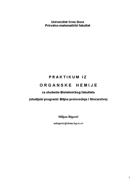 Praktikum Iz Organske Hemije Pdf