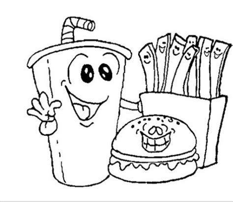 25 نقاشی با موضوع تغذیه سالم و ناسالم برای رنگ آمیزی کودکان