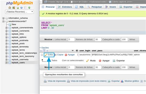 Como Alterar A Senha Do Wordpress Atrav S Do Phpmyadmin Task Wiki