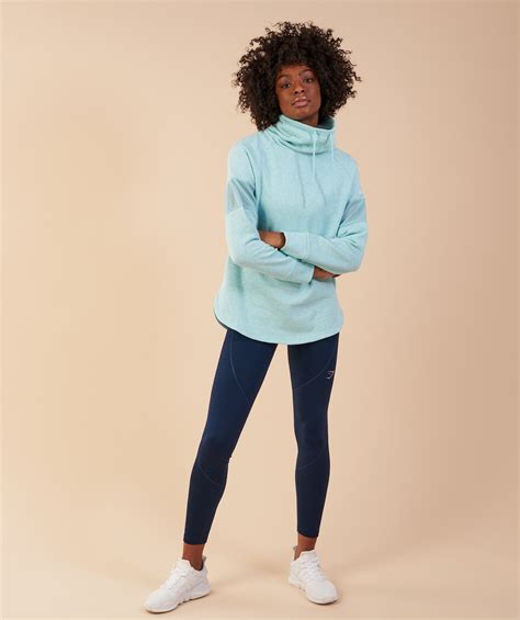 Gymshark Slouch Hoodie Pale Turquoise Marl Gymshark