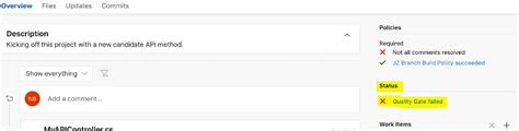 Sonarqubequality Gate Is Not Getting Displayed In The Status Check Of Azure Devops