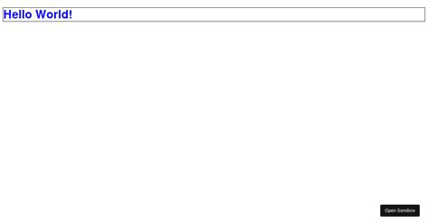 Inline Styling In Jsx Forked Codesandbox