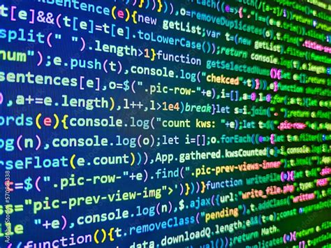 Big Data Storage And Cloud Website Codes On Computer Monitor Hacker Background Website HTML