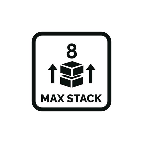 Max Stack Packaging Mark Icon Symbol Vector 25661323 Vector Art At Vecteezy