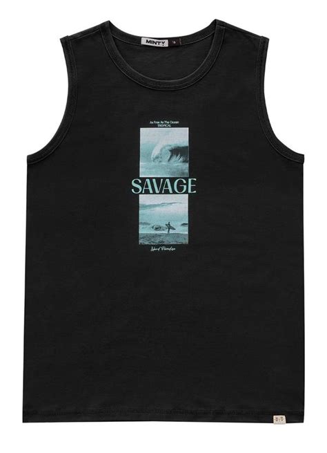 Regata Juvenil Masculina Preto Minty