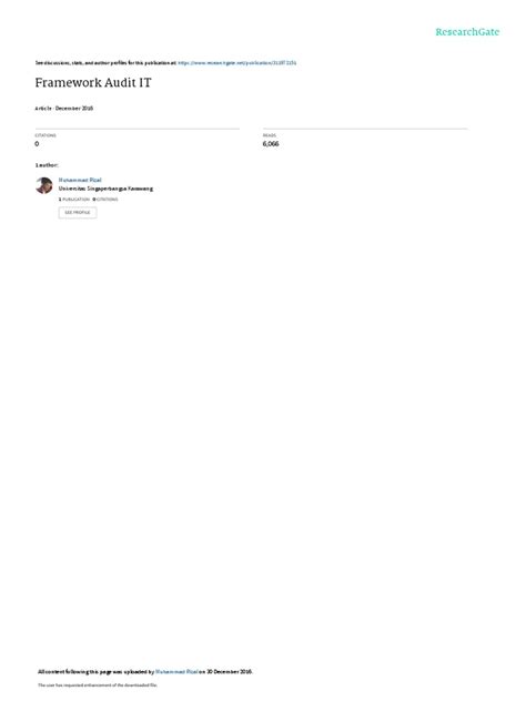 Framework Audit Pdf