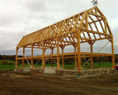 Gambrel Barn Frame Post And Beam Construction