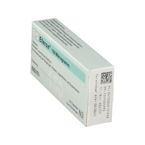 Eferox® 150 µg 100 St Mit Dem E Rezept Kaufen Shop Apotheke