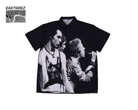 Vintage Retro Sex Pistols Sid Vicious Johnny Rotten Punk Shirt Short