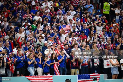 Fans Of Team Usa During The Fifa World Cup Qatar 2022 Group B Match