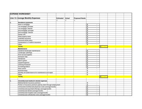 Sample Expenses Spreadsheet Db Excel Com