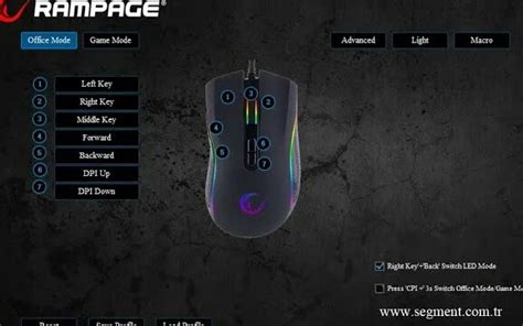 Rampage Mouse Macro Programı Ve ışık Ayarlarıtüm Rampage Mouselar Için