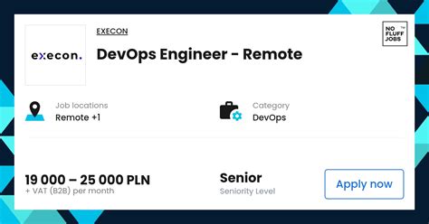 Devops Engineer Remote Job Devops Execon Remote No Fluff Jobs