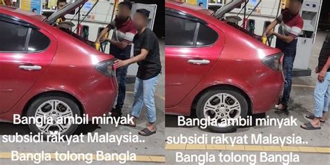 Buat Muka Tak Bersalah Warga Bangladesh Dirakam Isi Minyak Dalam Tong
