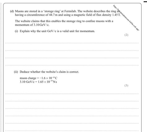 Edexcel Physics Unit 4 Question Need Help Ralevel