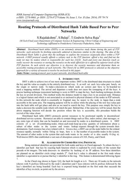 Distributed Hash Table Ppt