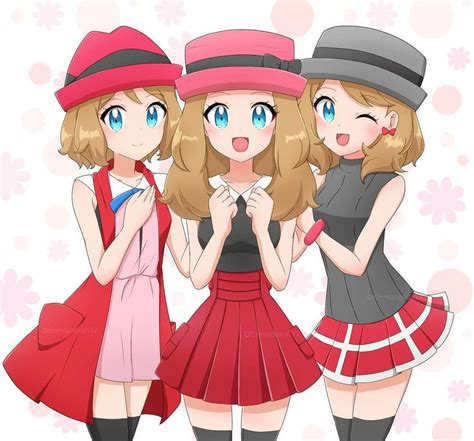 Triple Serenas【2023】 可愛いポケモン かわいいアニメガール かわいいアニメの女の子