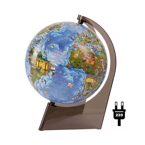 Глобус Земли для детей с подсветкой диаметр 210 мм купить в Москве ...