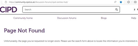 Missing Centres Hub Link Feedback Community Feedback CIPD Community