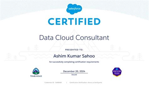 Ashim Kumar Sahoo On Linkedin Salesforce Datacloud Certification Datamanagement