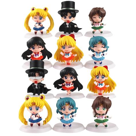6pcslot Anime Sailor Moon Tsukino Tuxedo Mask Mercury Mars Jupiter