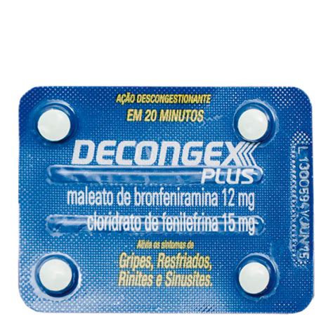 Decongex Plus Com 4 Comprimidos Nivele Shopping Center Virtual De
