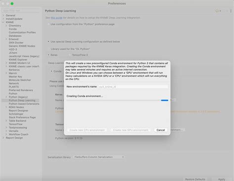 Trouble Setting Up Python For Knime Deep Learning Cairo114 Error