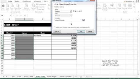 79 Data Validation In Excel Part 3 Urdu Tutorials By Irfan Bakaly Youtube