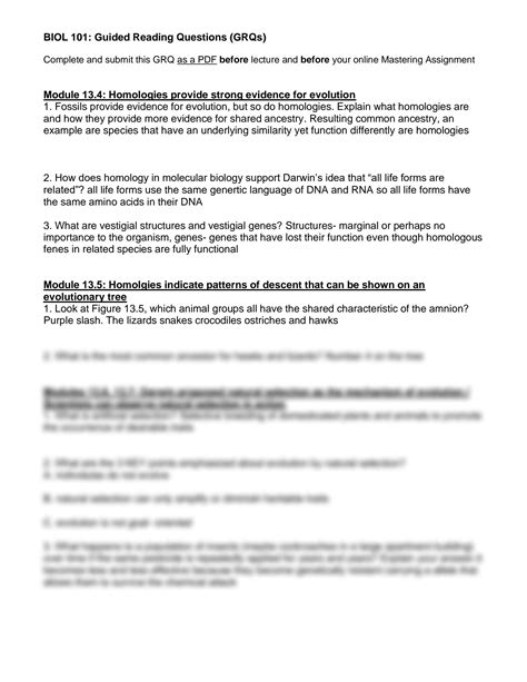 SOLUTION Lesson Grqs How Populations Evolve Part Biol Studypool