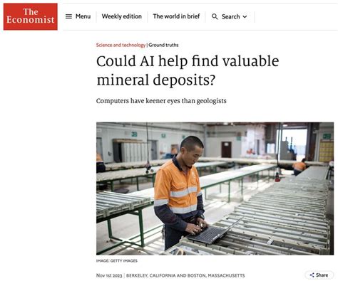 Migel Tissera On Linkedin The Economist Today Asks Could Ai Help Find Valuable Mineral