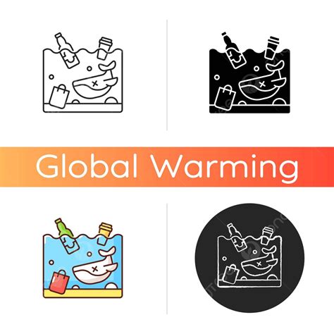 Ocean Pollution Icon Climate Pack Ecology Vector Climate Pack