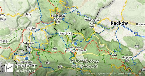 Szczeliniec Wielki parking mapa szlaków turystycznych mapa turystyczna pl