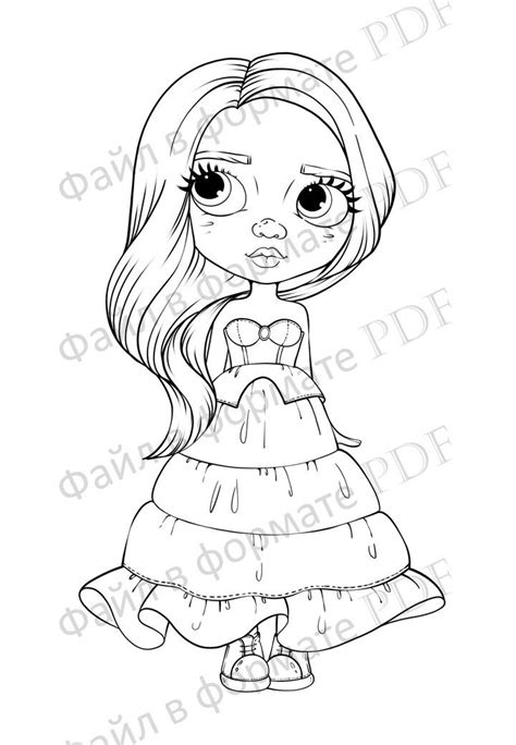 Раскраска Девочка Разукрашка А4 Аида Бухарова скачать на Wildberries Цифровой 167502