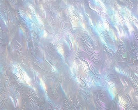 Mesmerizing Holographic Waves With A Fluid Metallic Sheen Ai Generated Stock Illustration