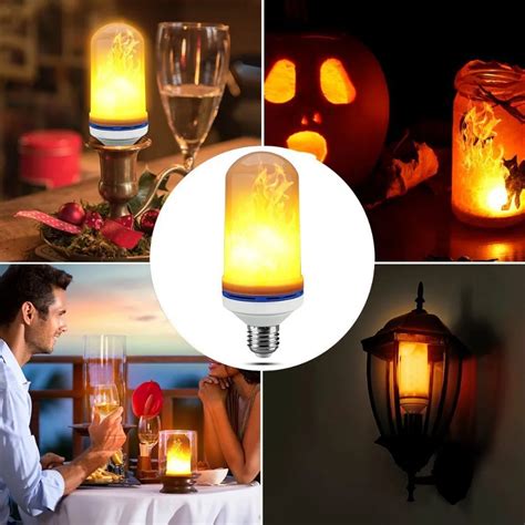 Led Flame Effect Fire Light Bulbs Warm Yellow Torches