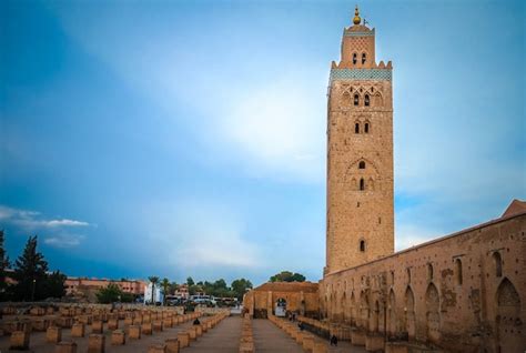 Premium Photo A View Of The Koutoubia Mosque In The Evening