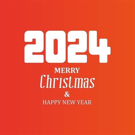 메리 크리스마스 및 행복한 새해 2024 배너 프리미엄 벡터
