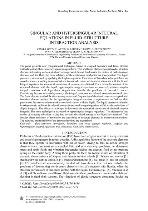 Pdf Singular And Hypersingular Integral Equations In Fluidstructure Interaction Analysis