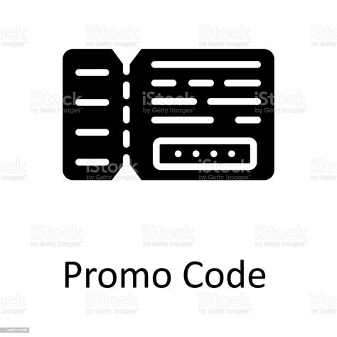 Vetores De Ícones Sólidos Vetoriais De Código Promocional Simples Stock