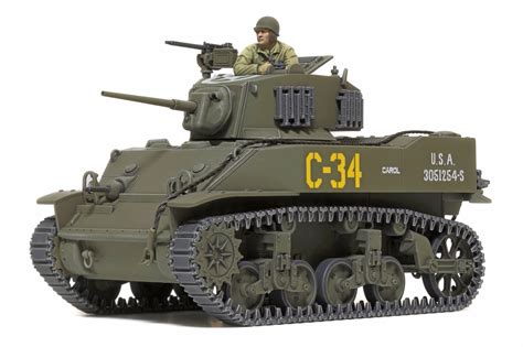 Tamiya 148 Scale Ww2 Us Allied M5a1 Stuart Light Tank Model Kit